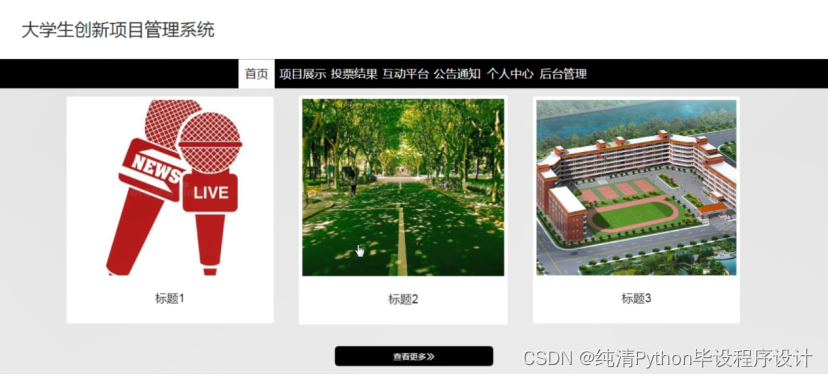 Django计算机毕业设计大学生创新项目管理系统python源码程序lw远程部署