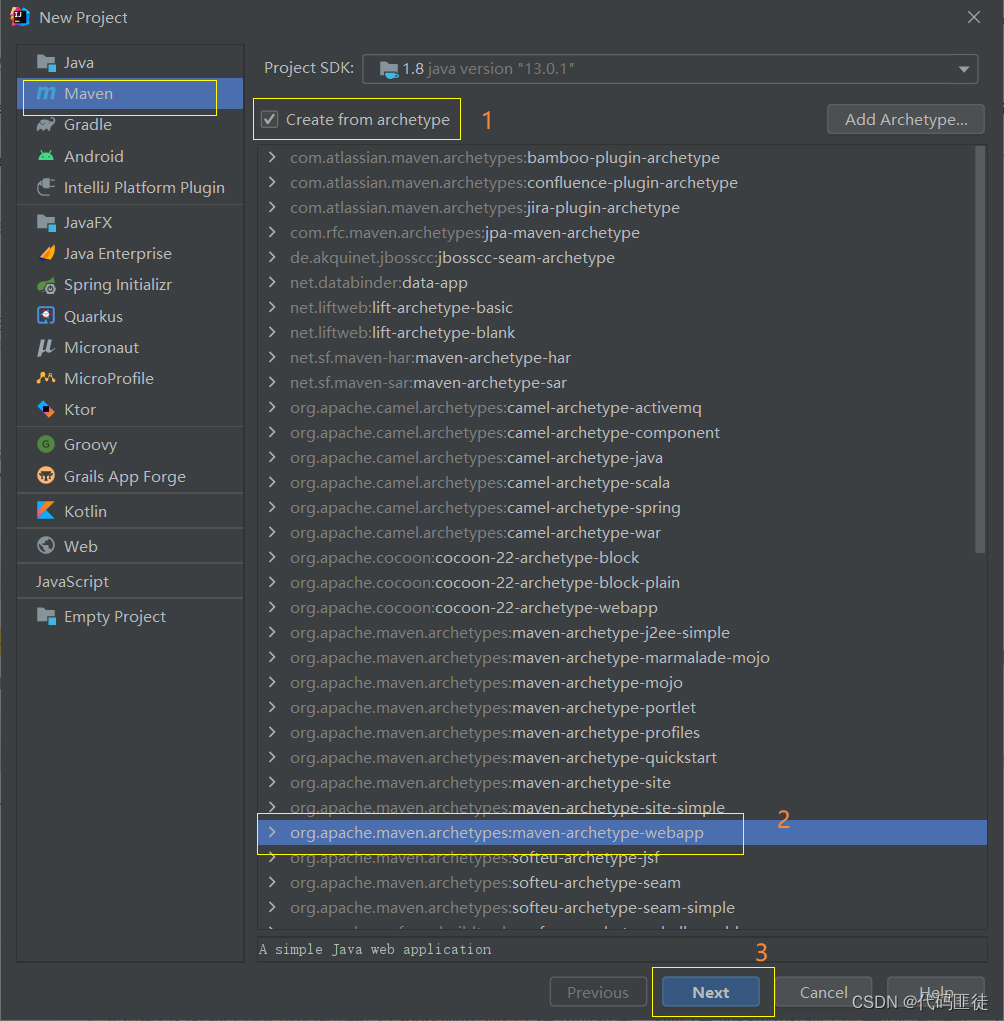 创建maven的 Java Web项目