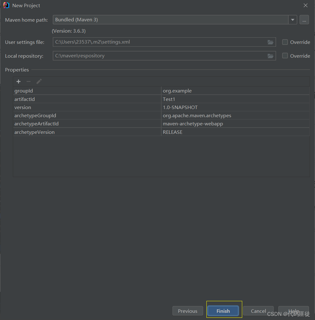 创建maven的 Java Web项目